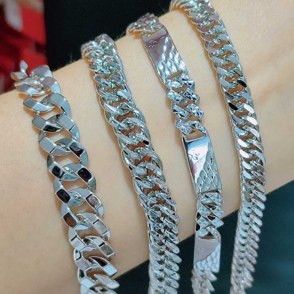 Jual Gelang dewasa gelang silver sisik naga kombinasi permata terbaru ...