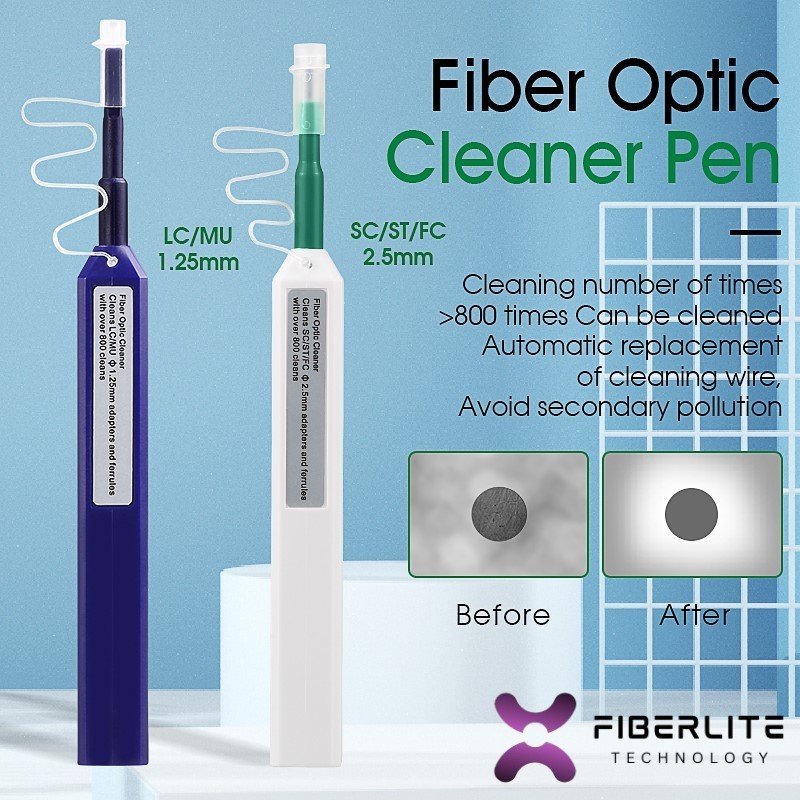 Jual One Click Cleaner 2,5mm SC/FC/ST 1,25mm LC/MU Pen Connector Fiber ...