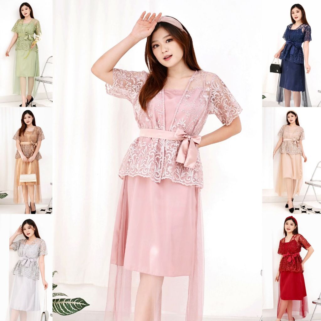 Jual (Pasti Realpict) 2in1 Dress Gracia Tile Premium Inner & Outer ...
