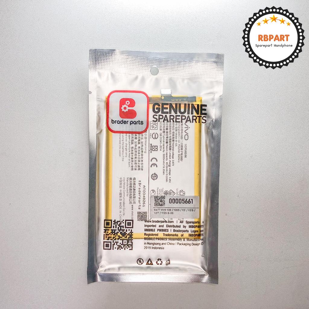 Jual Battery ORIGINAL Braderparts Vivo Y20 / Y12S / Y20S B-O5 | Shopee ...