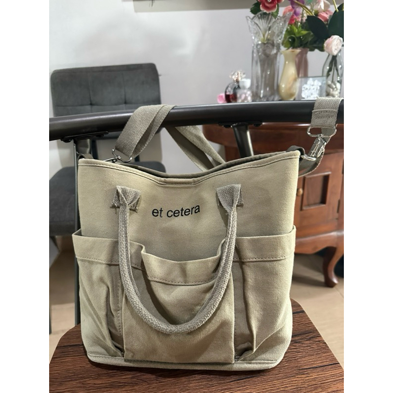 Jual Et Cetera Totebag with Pockets Detail | Shopee Indonesia