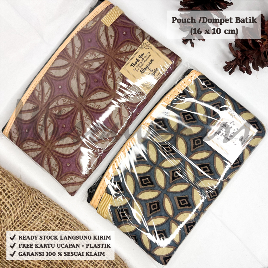 Jual PAKET HEMAT 100 BIJI SOUVENIR PERNIKAHAN POUCH BATIK KHAS JOGJA 16 X 10 CM PART 8 SOUVENIR ...