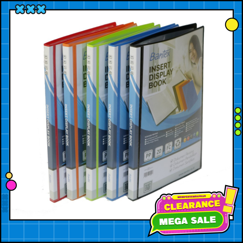 Jual Bantex Insert Display Book PP A4 20 pocket - 3143I | Shopee Indonesia