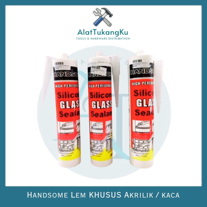 Jual Handsome Lem Khusus Akrilik Kaca Silicone Sealant Botol / Silikon ...