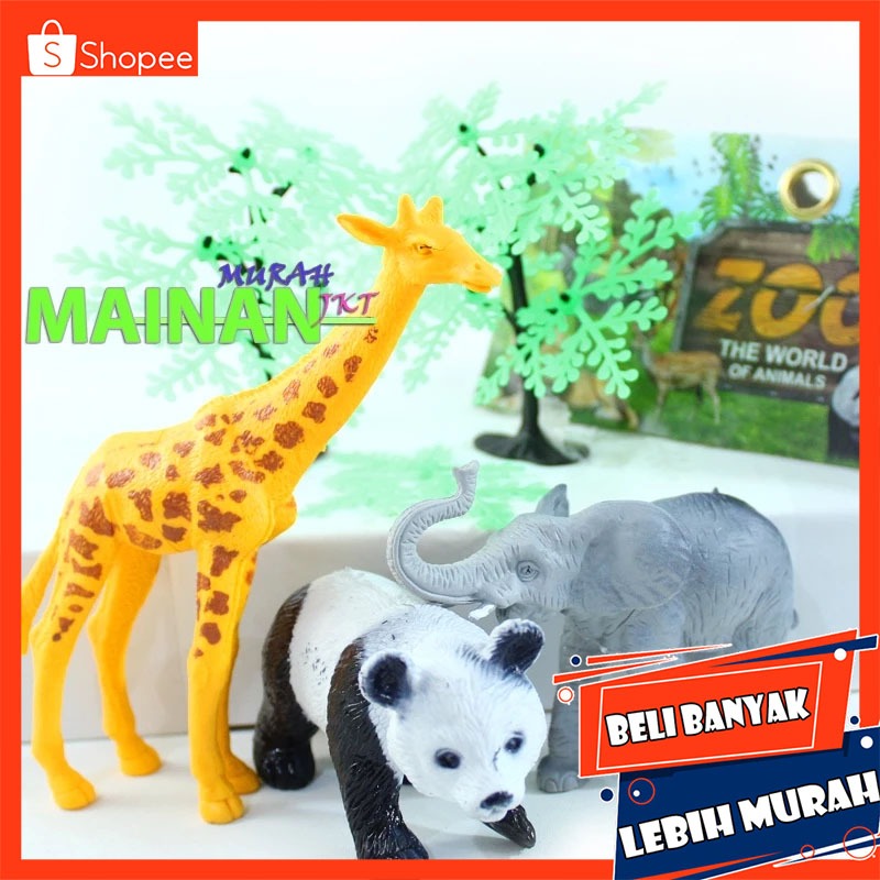 Jual MAINAN ANAK MURAH ANIMAL ISI 3 OCT201 GAJAH JERAPAH DAN BERUANG ...