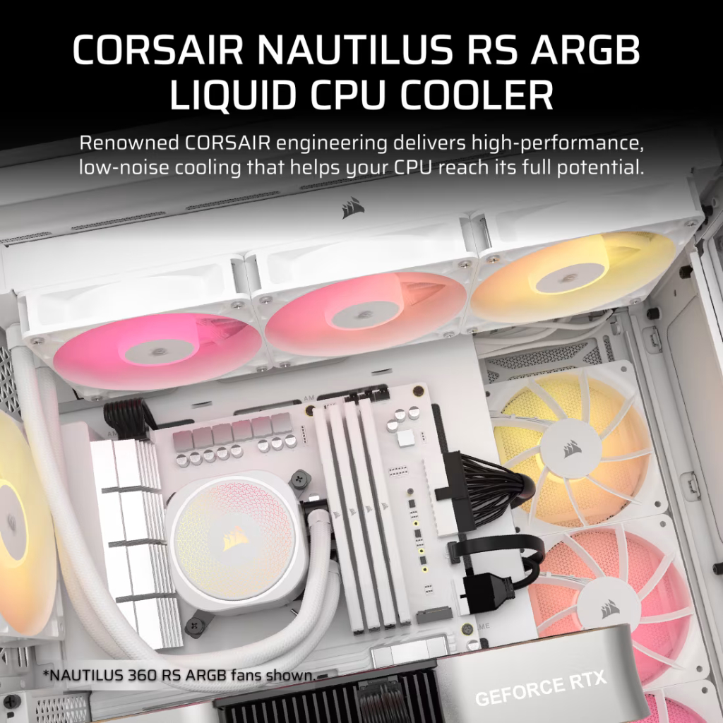 Jual CORSAIR NAUTILUS RS 360 ARGB WHITE 360MM LIQUID AIO WATER CPU ...