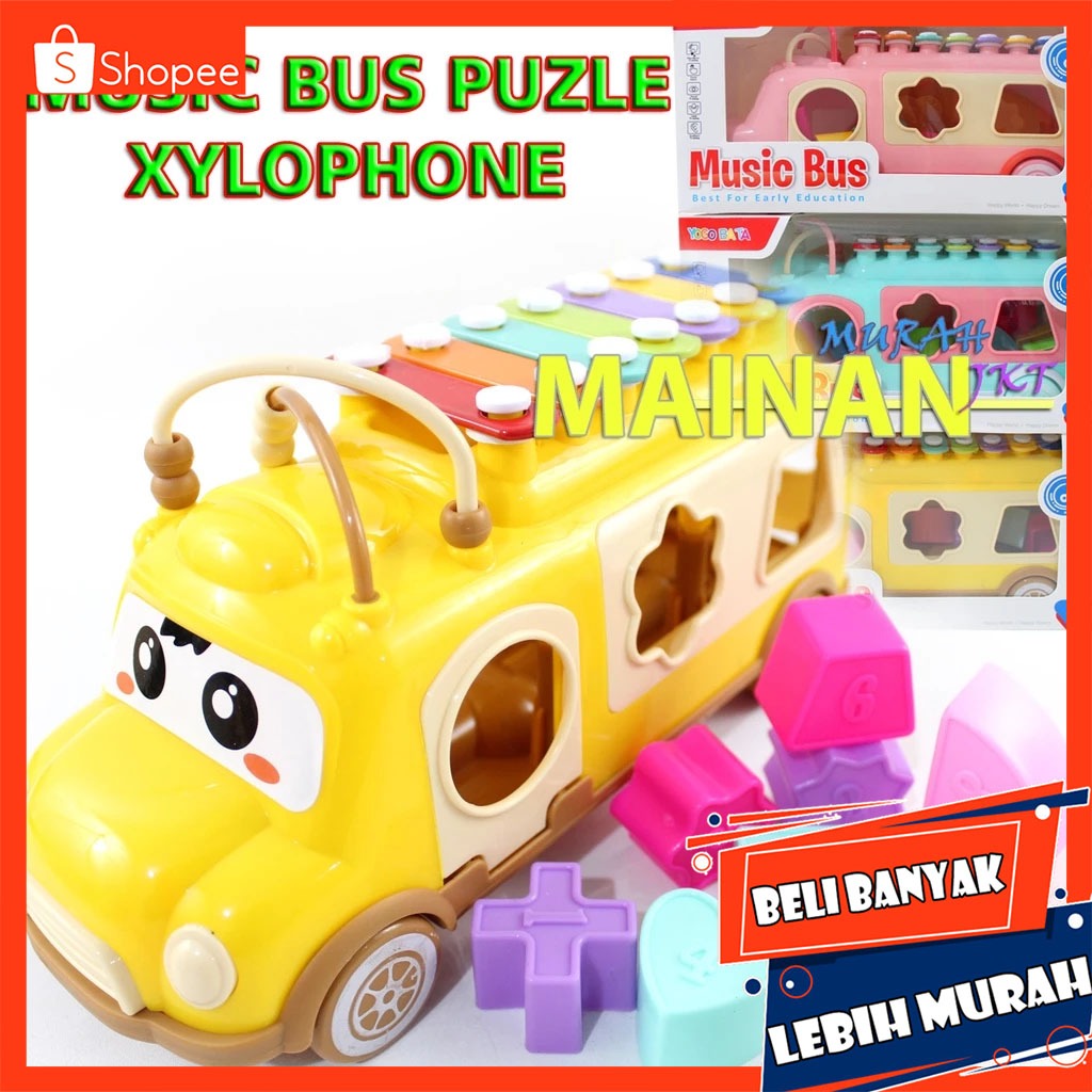 Jual MAINAN ANAK MURAH XYLOPHONE MUSIK BUS YE19 MUSIK GAMBANG DAN ...