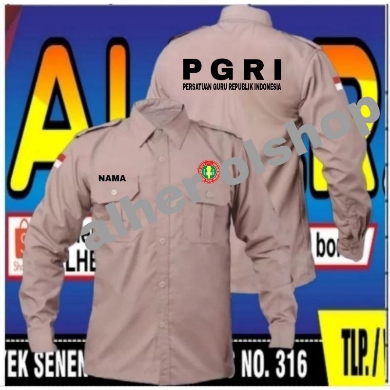 Jual Big size kemeja PGRI baju PGRI Seragam PGRI baju kerja PGRI ...