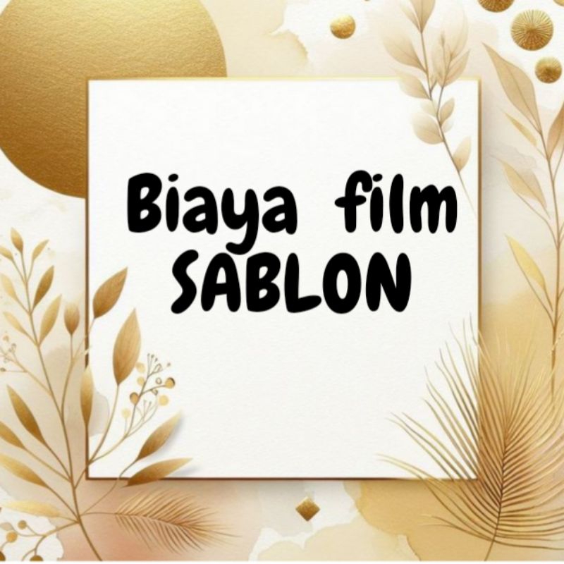Jual Tambahan Biaya Film Sablon/ Order Di bawah 100pcs | Shopee Indonesia