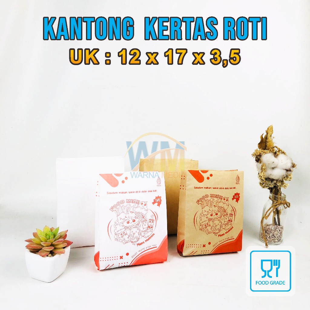 Jual Kantong Kertas Makanan Food Grade / Kantong Cemilan / Kantonng ...