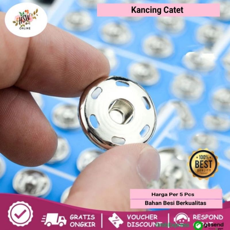 Jual Kancing Jepret Besi Kancing Catet Spring Press Stud Ukuran Kecil ...