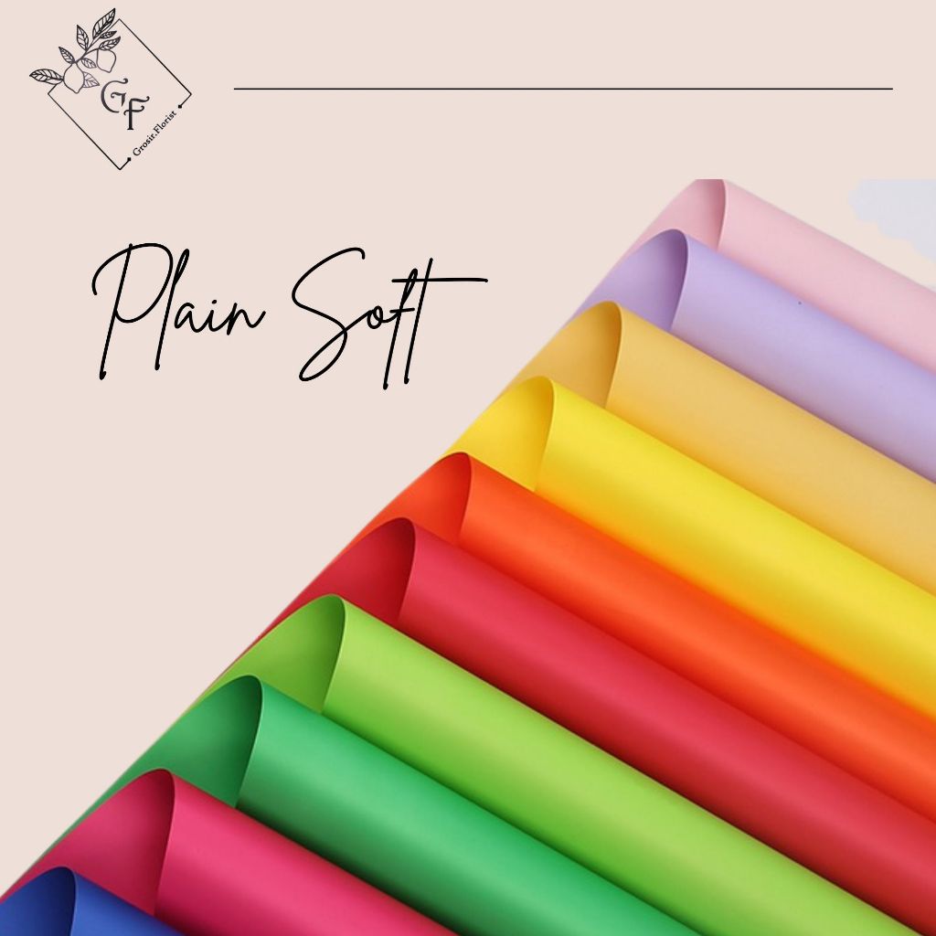 Jual TERLENGKAP ECER PLAIN SOFT WRAPPING PAPER KERTAS BUKET SOLID ...