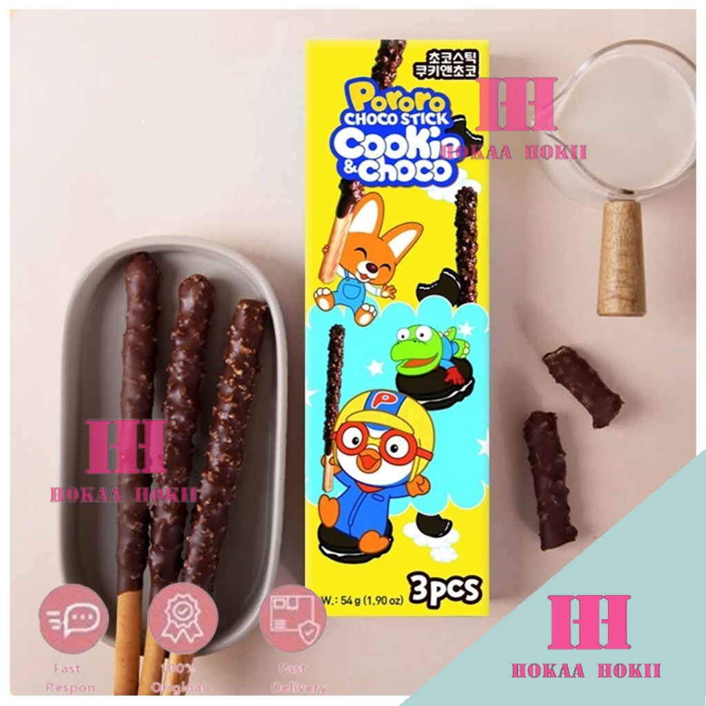 Jual Pororo Choco Stick Cookie n Choco 54g | Shopee Indonesia