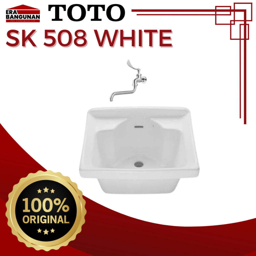 Jual Laundry Sink TOTO SK 508 White Complite Set | Shopee Indonesia