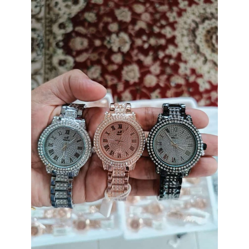 Jual Jam Tangan Cewe Rantai Mirate Permata Jam Tangan Wanita Rantai ...
