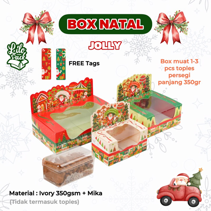Jual JOLLY | Box Hampers Toples Persegi Panjang Natal Kotak Gift ...