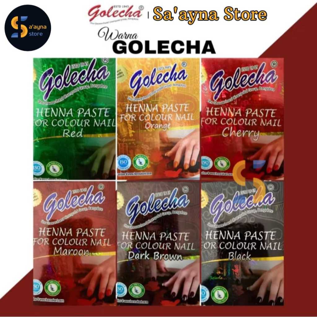 Jual GOLECHA NAIL Tube Henna Paste Golecha Kuku Kutek Halal Henna ...