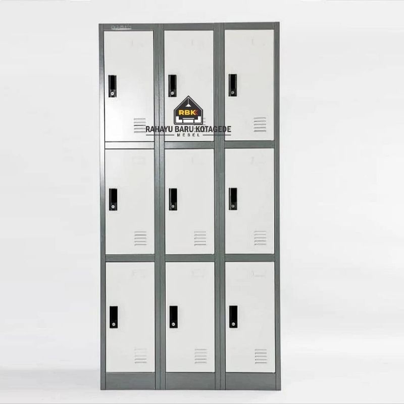 Jual Locker Besi 9 Kotak Import Full Kunci Loker Kantor Rak Helm Jogja ...
