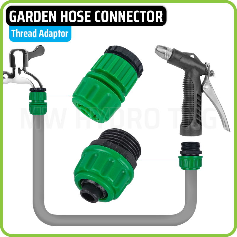 Jual Garden Hose Lock Connector ↔ Thread Adaptor | Konektor Sambungan ...