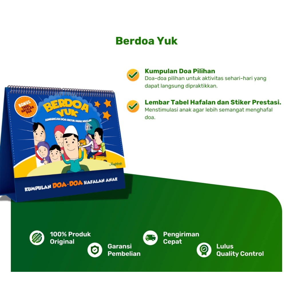 Jual Berdoa Yuk Buku Edukasi Anak Kalender Duduk Kumpulan Panduan Tabel ...