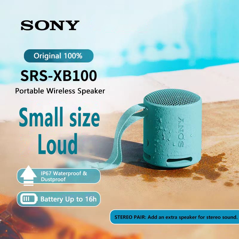 Jual Speaker Sony SRS-XB100 Portable Wireless Speaker Bluetooth Extra ...