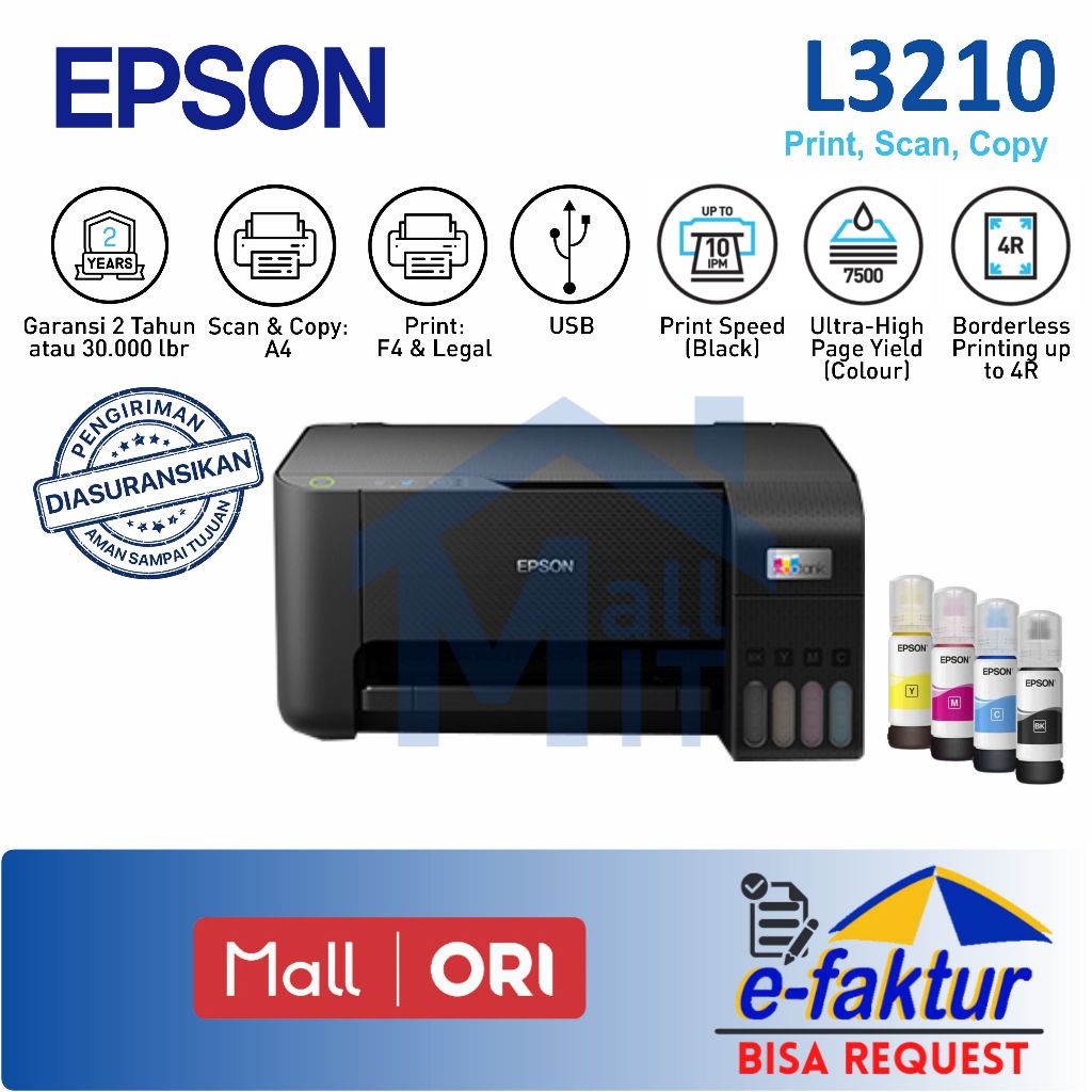 Jual MALLIT EPSON Printer Epson L3210 L-3210 L 3210 L3211 L-3211 L 3211 3 IN 1 Pengganti Epson ...