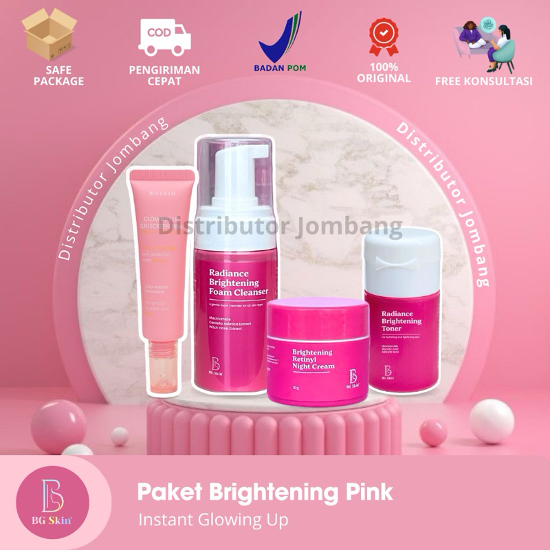 Jual BG SKIN - PAKET BRIGHTENING GLOW PINK | Shopee Indonesia
