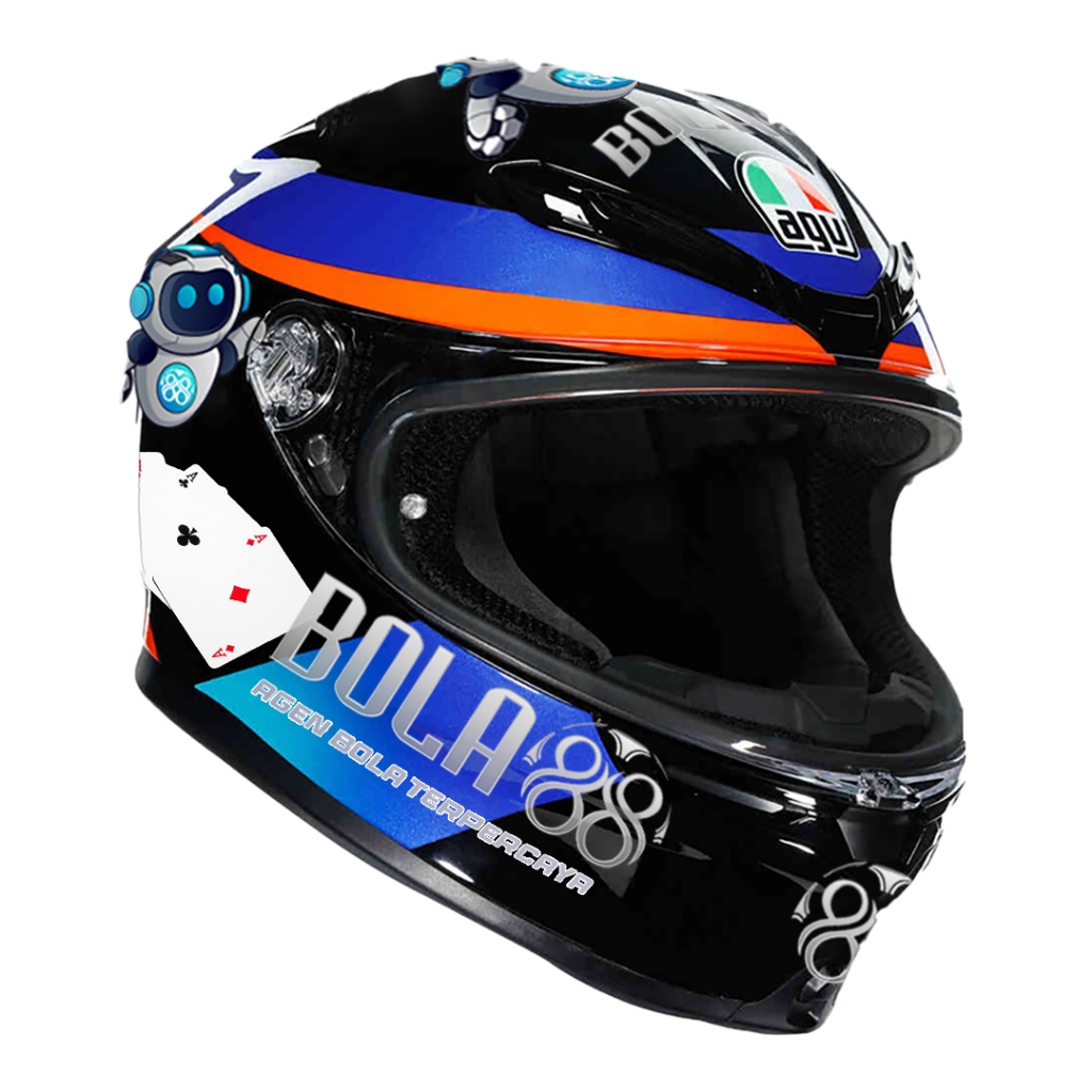 Jual AGV HELMET K6 SV X BOLA88 Special Edition | K6SV SINGLE VISOR | Shopee Indonesia