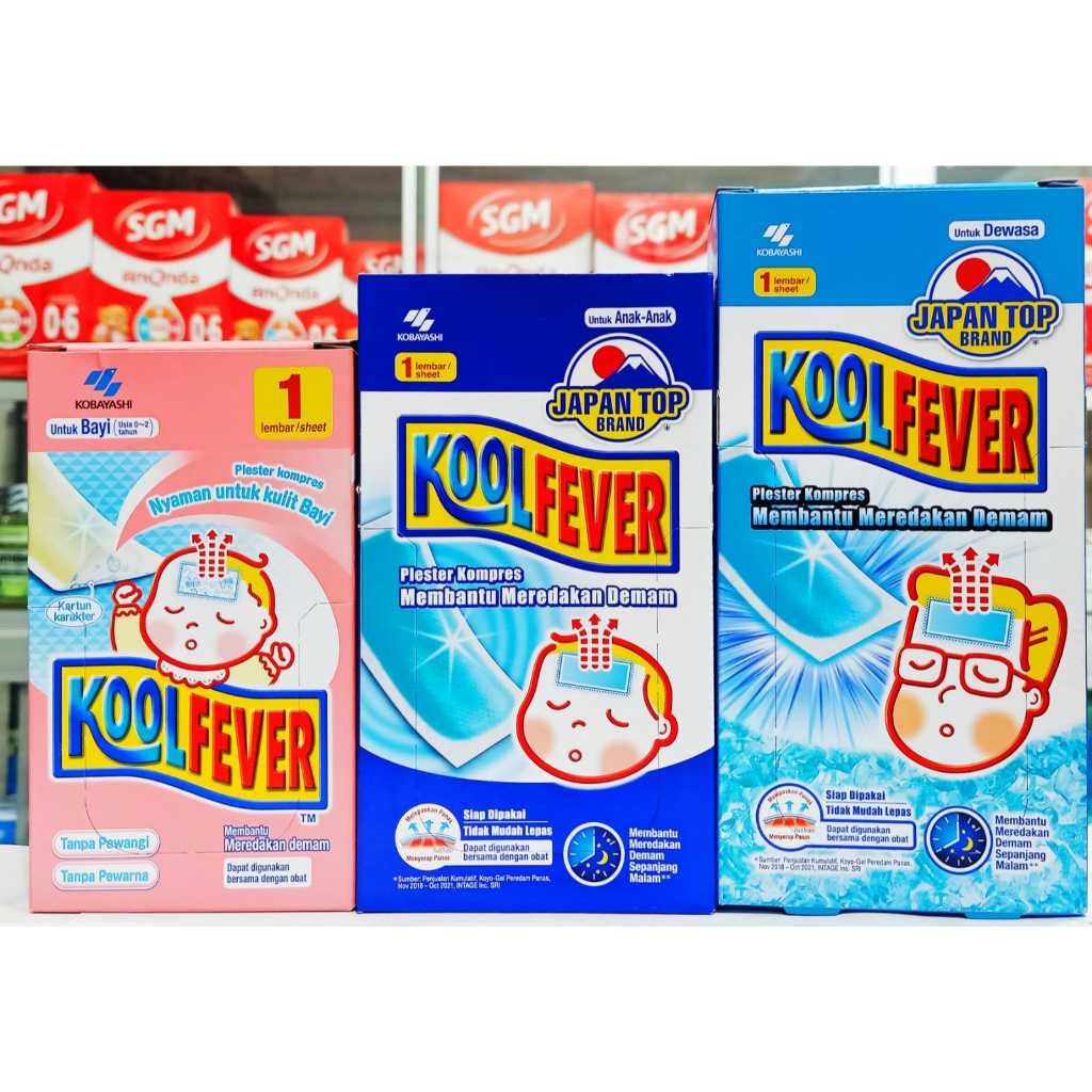 Jual Kool Fever All Varian 𝟏 𝐒𝐀𝐂𝐇𝐄𝐓 - Kompres Demam Bayi/Anak/Dewasa ...