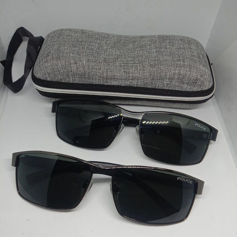 Jual Kacamata Gaya Police Lensa Kaca Warna Hitam (Polarized) Warna Body/Tangkai Hitam Doff/Hitam ...