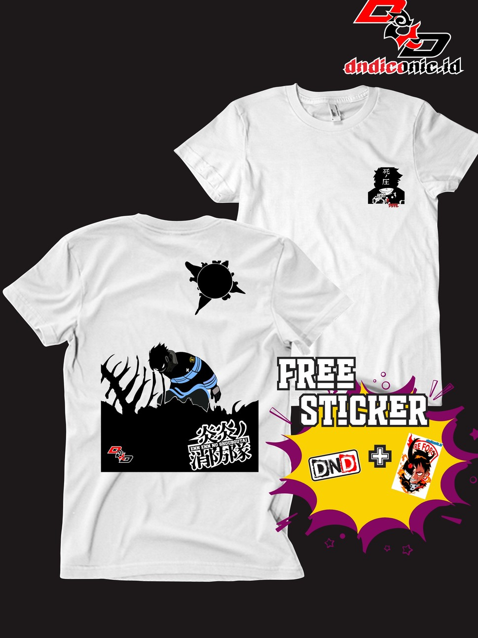 Jual Dndiconic.id Kaos Anime Fire Force Benimaru Shinmon's doppelganger ...