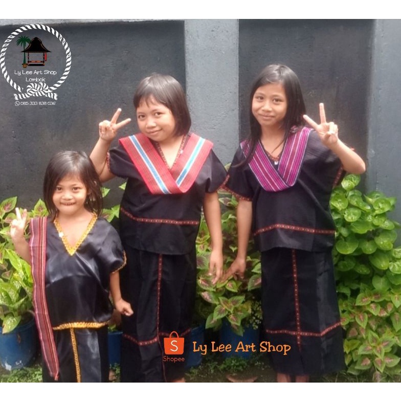 Jual KODE N69U Baju adat baju lambung Sasak Lombok ukuran anak | Shopee ...