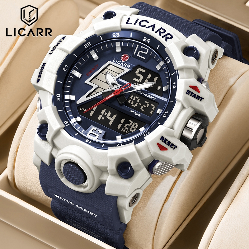 Jual LICARR Jam Tangan Pria Olahraga Analog Digital Fashion Kuarsa ...