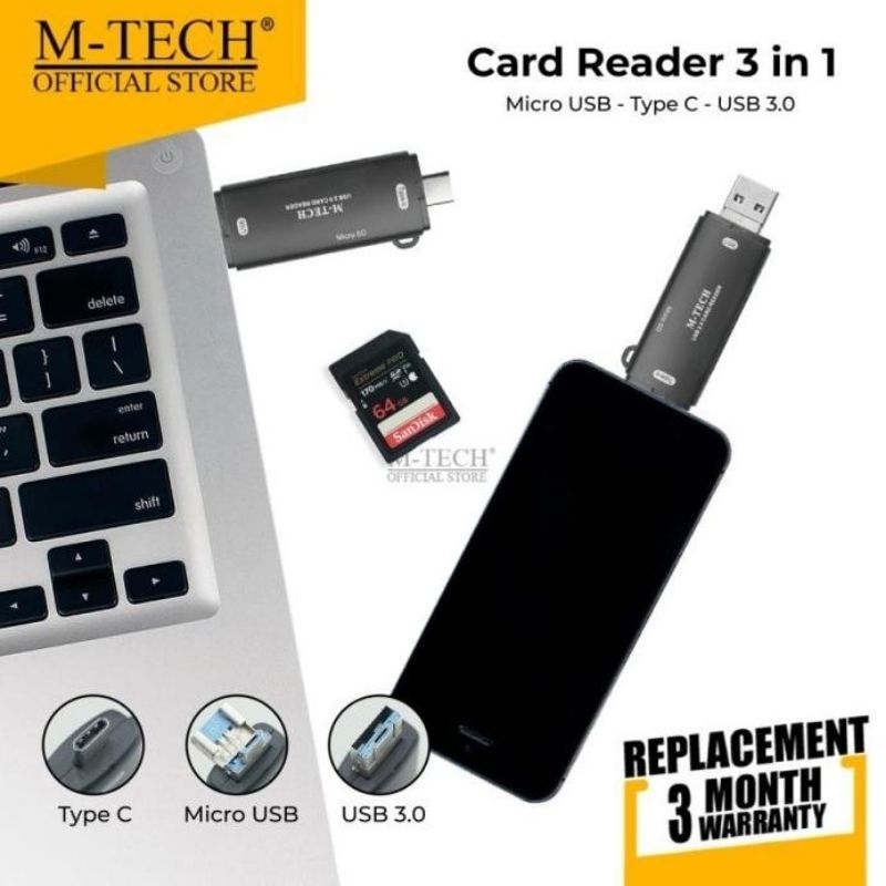 Jual CARD READER M TECH CR30 | Shopee Indonesia