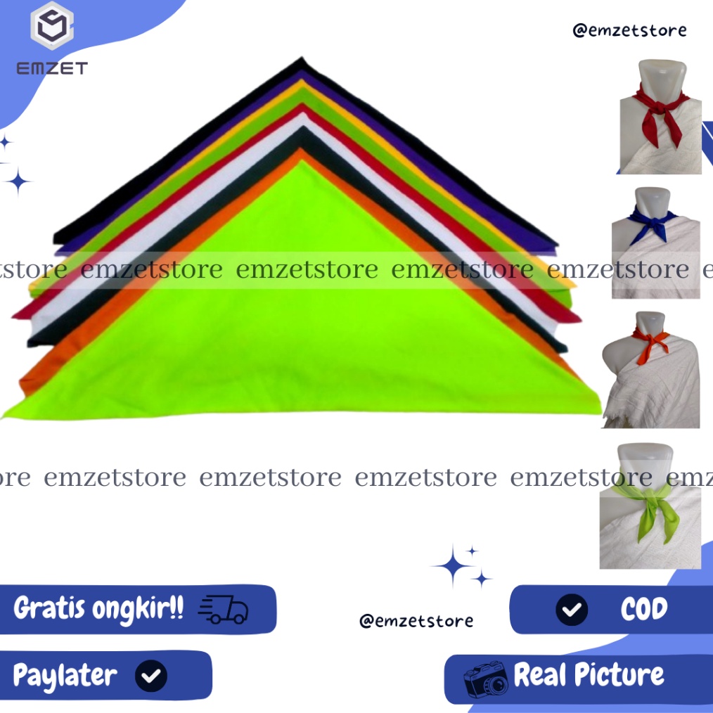 Jual WARNA SLAYER POLOS SEGITIGA BANDANA IKET SLAYER WARNA | Shopee ...