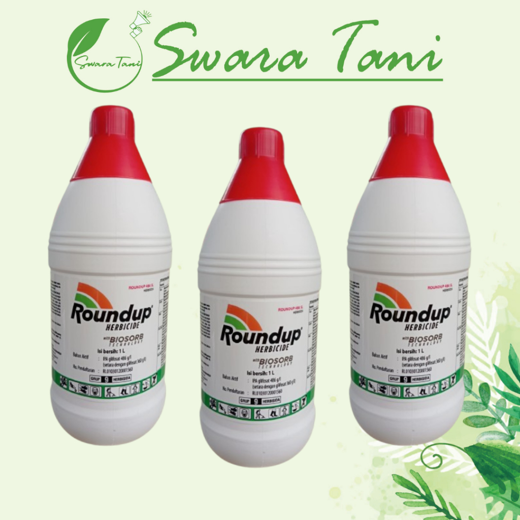 Jual Obat Pembasmi Rumput ROUNDUP 486 SL isi 1 liter Rondap Herbisida ...