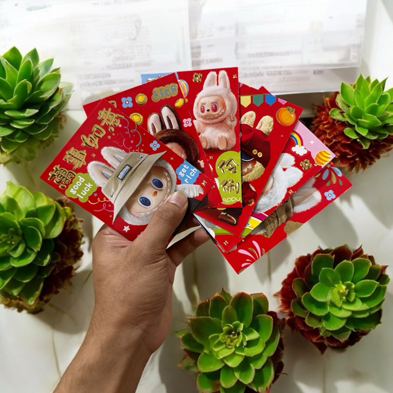 Jual (SYQ) 6pcs Angpao imlek netral anak anak labubu viral / Angpao ...