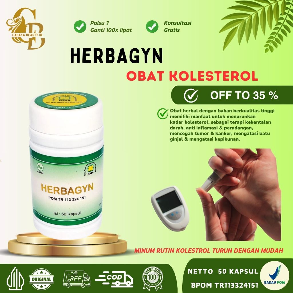 Jual Herbagyn Nasa Obat Herbal Kolesterol Kolestrol Darah Tinggi Lemak ...