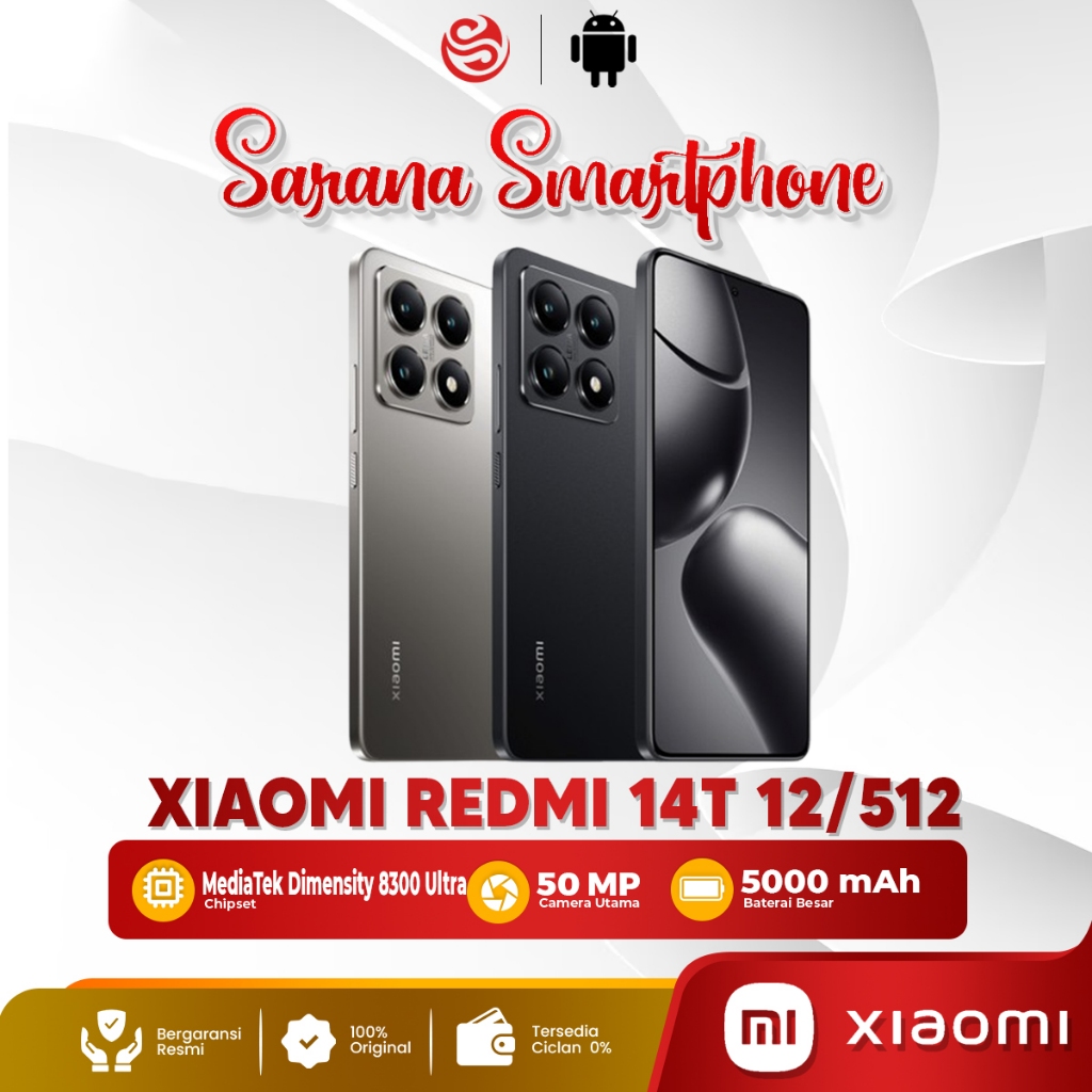Jual Xiaomi Redmi 14T 12/512 Original MediaTek Dimensity 8300-Ultra ...
