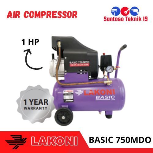 Jual Lakoni Basic 750 MDO Kompresor Udara 1 HP Air Compressor | Shopee ...