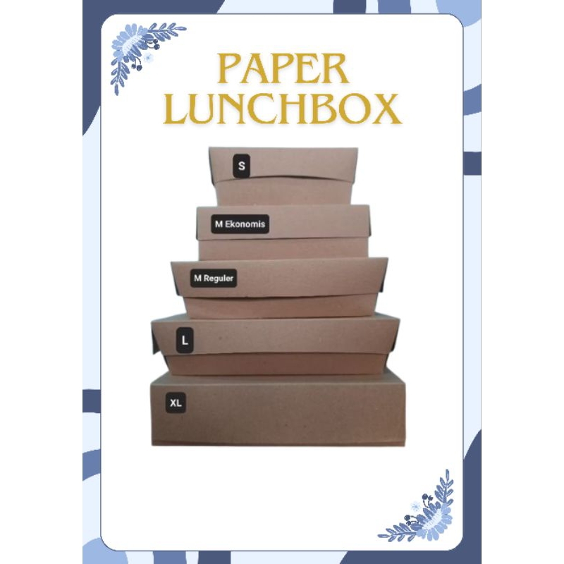 Jual (Isi 50pcs) Paper Lunchbox/Kemasan Makanan /Kemasan Kraft/Kotak ...