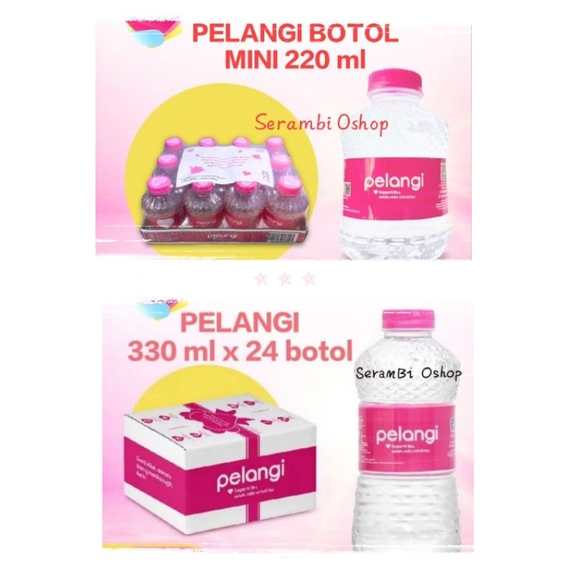 Jual PELANGI SMART BOTOL 220 ml , BOTOL MINI 330 ml ( Isi 24 botol ...