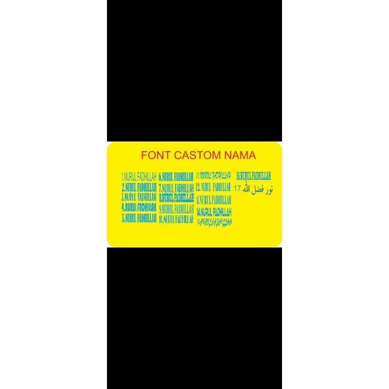 Jual stiker castem nama bebas | Shopee Indonesia