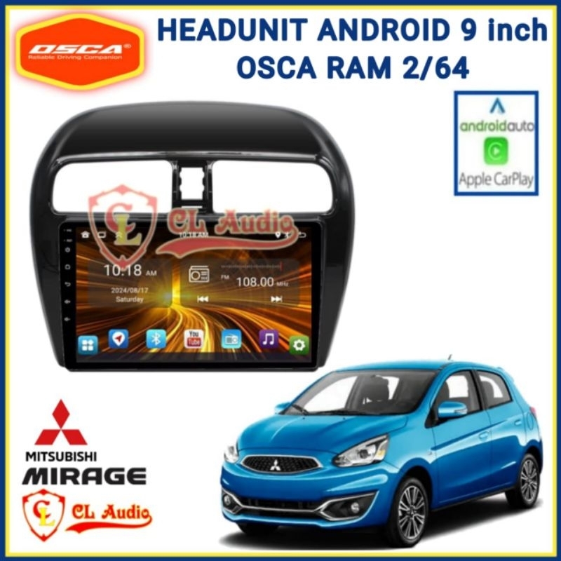 Jual Head Unit Android OSCA 9 Inch Mitsubishi Mirage Ram 2/64GB ...