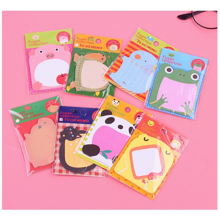 Jual SB 20 Lembar Sticky Notes Motif HEWAN Tempelan Kertas Catatan Memo ...