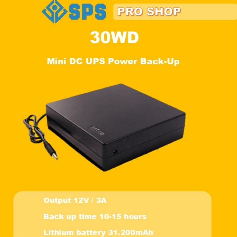 Jual Mini DC UPS SPS 30WD Uninterrupted Back up 36W 31.200 mAh 12V 3A Garansi Resmi | Shopee ...