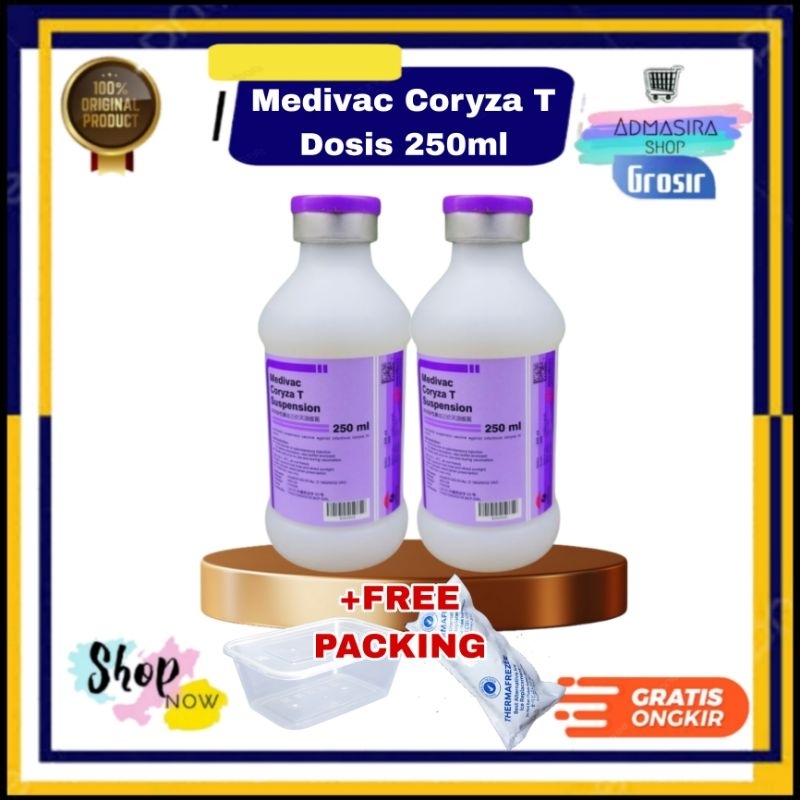 Jual Vaksin Ayam Medivac Coryza T Suspension 250 ml Dosis 500 ekor ...