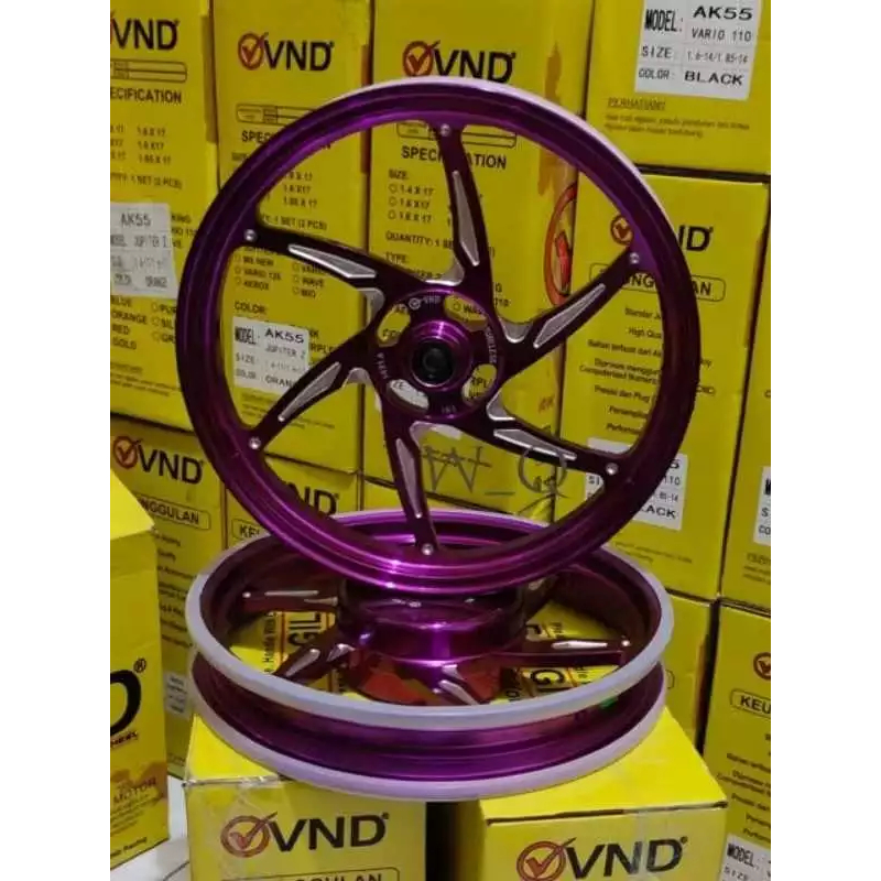 Jual VELG VND SIX TAR V2 BEAT SCOOPY VARIO 110 GENIO SPACY VARIO 125 160X14 185X14 FULL CNC ...