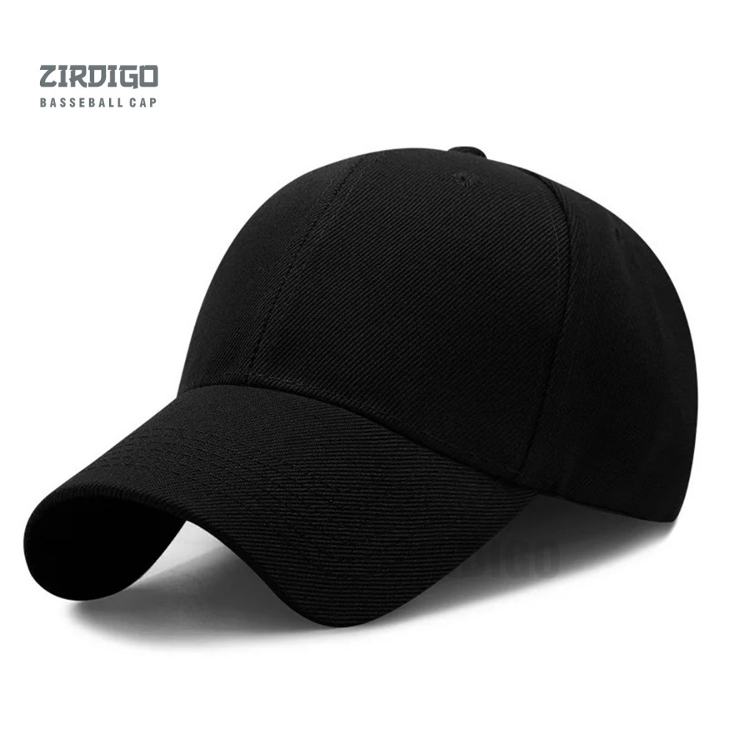 Jual Zirdigo - Topi Baseball Cap Polos Hitam Topi Bisbol Unisex ...