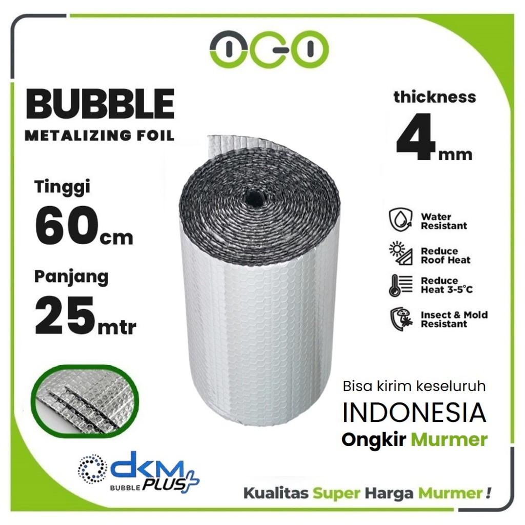 Jual Peredam Panas Atap Rumah DKM Bubble Insulation Foil Roll 60cm x ...